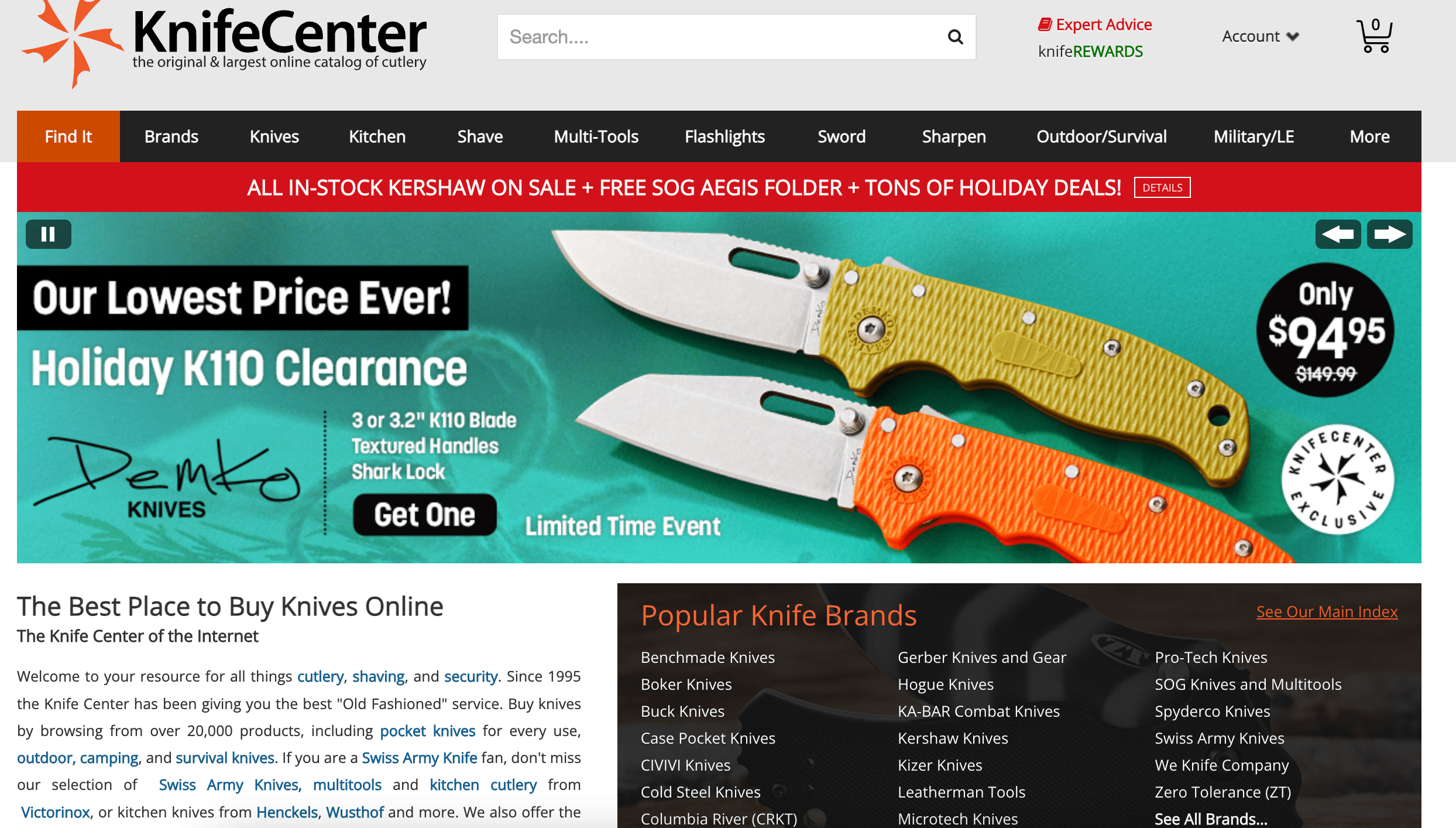 How KnifeCenter.com Protects Web Performance | DataDome