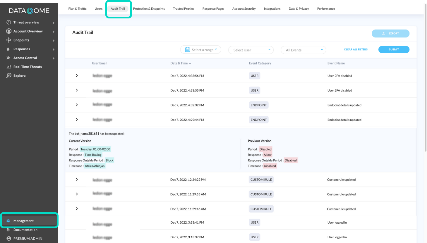 Introducing DataDome Audit Trail - Security Boulevard